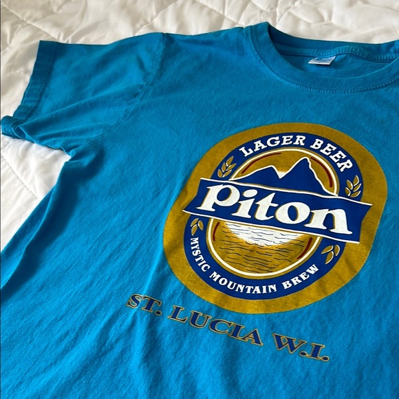 Piton brewery | Shirts | Blue Piton Lager Beer Tshirt | Poshmark